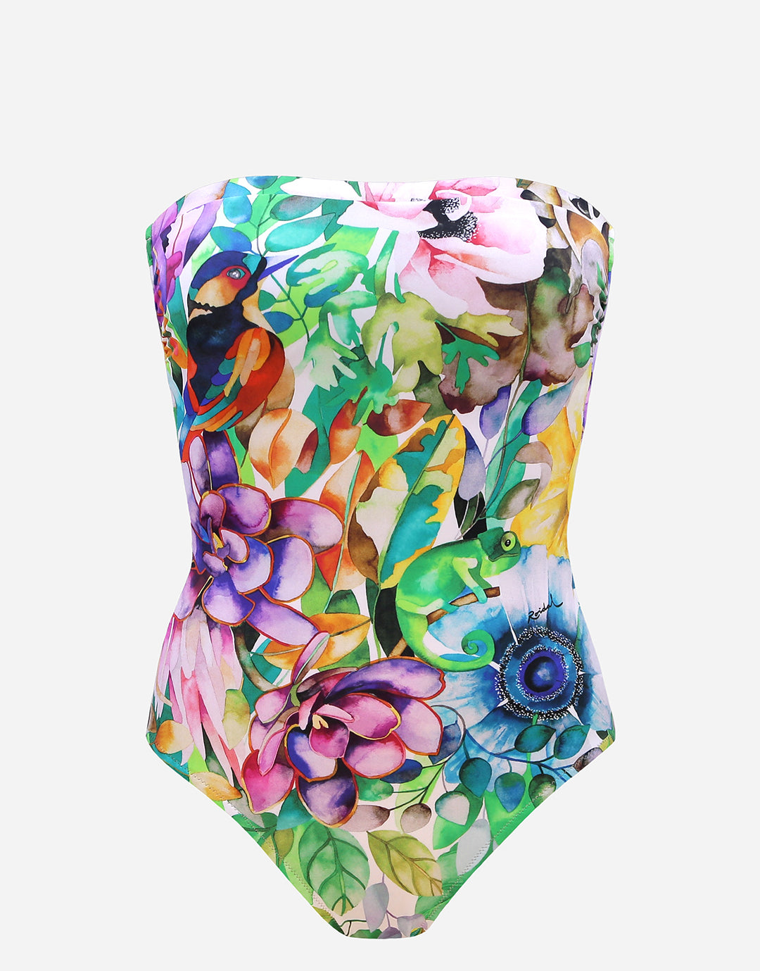 Jungle Bandeau Swimsuit - Jungle Print - Simply Beach UK
