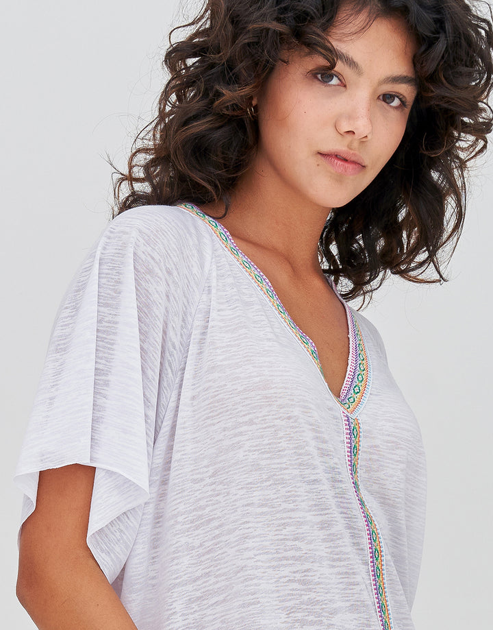 Pitusa Mini Abaya Dress - White